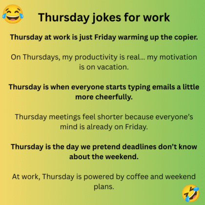 Thursday Jokes That Make the Week Funnier